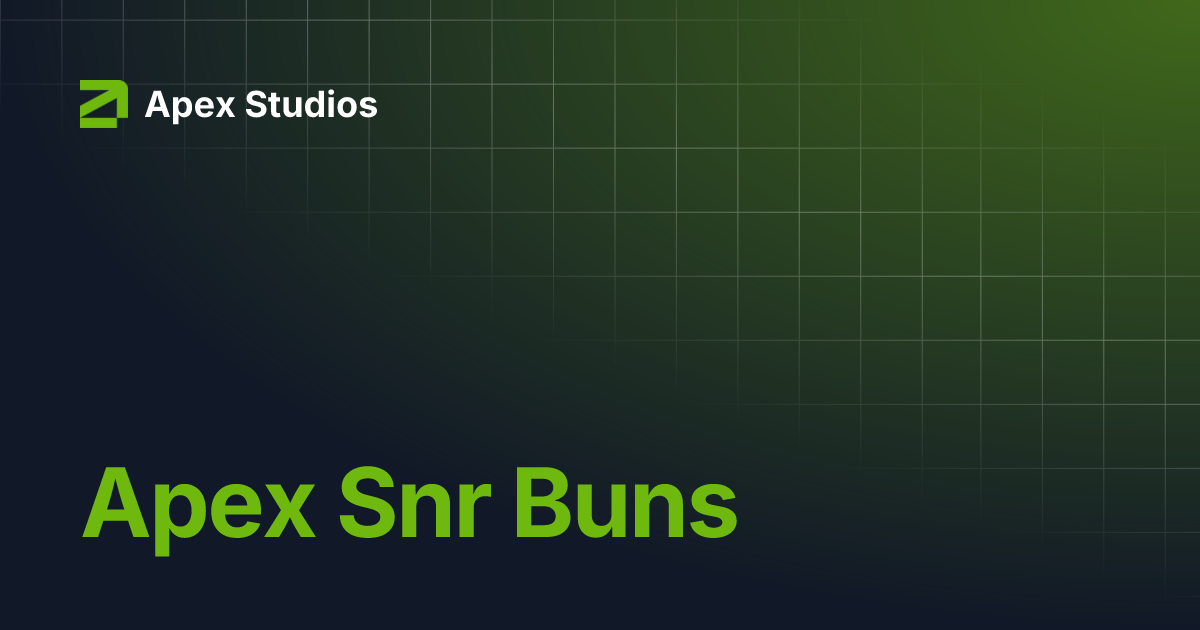 Apex Snr Buns | Apex Studios