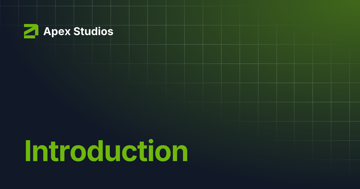 Introduction | Apex Studios