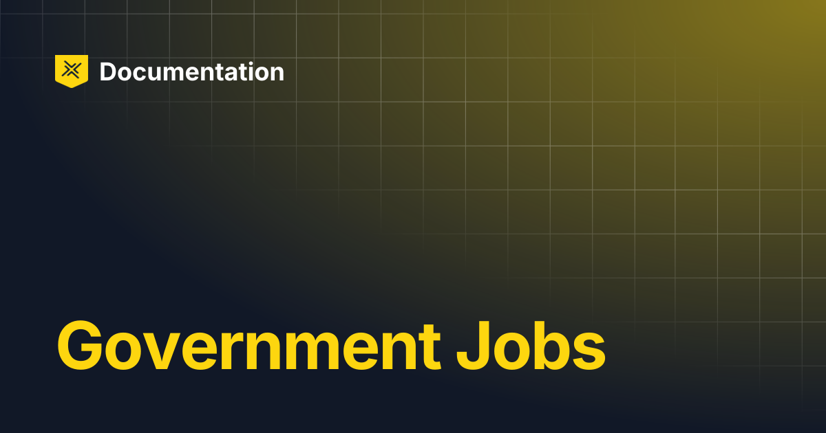 Government Jobs | Documentation