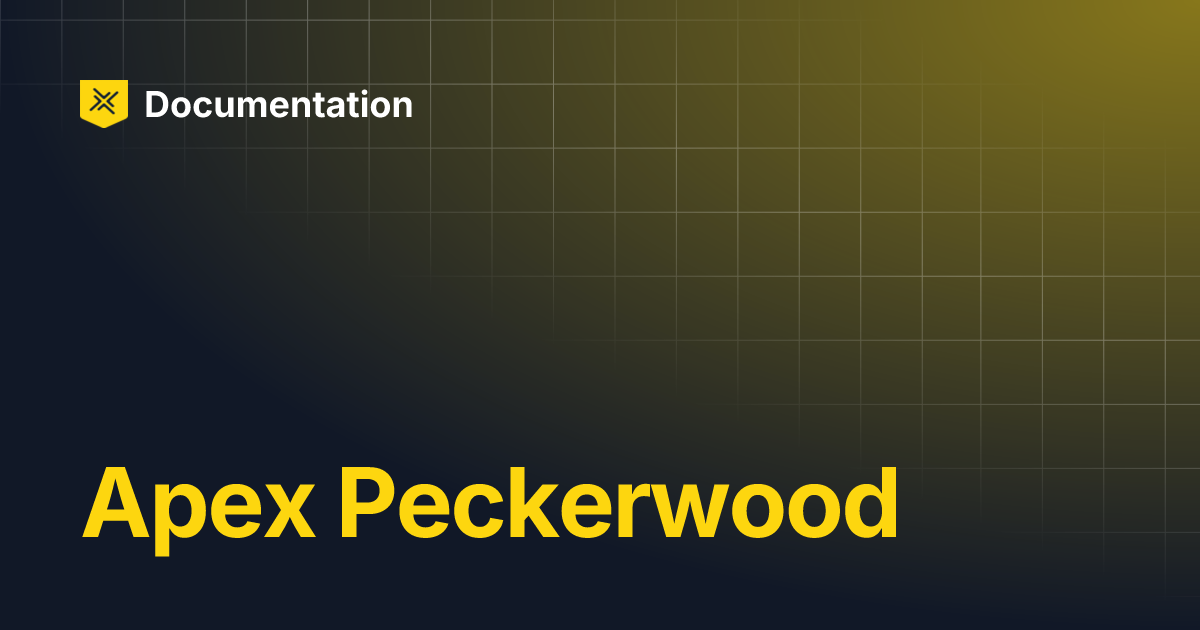 Apex Peckerwood | Documentation