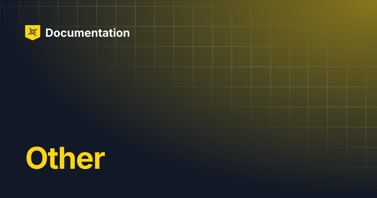 Other | Documentation